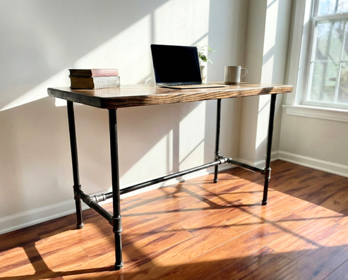 Solid Wood Desk - Choose your Size | by Steel and Pine – steelandpine